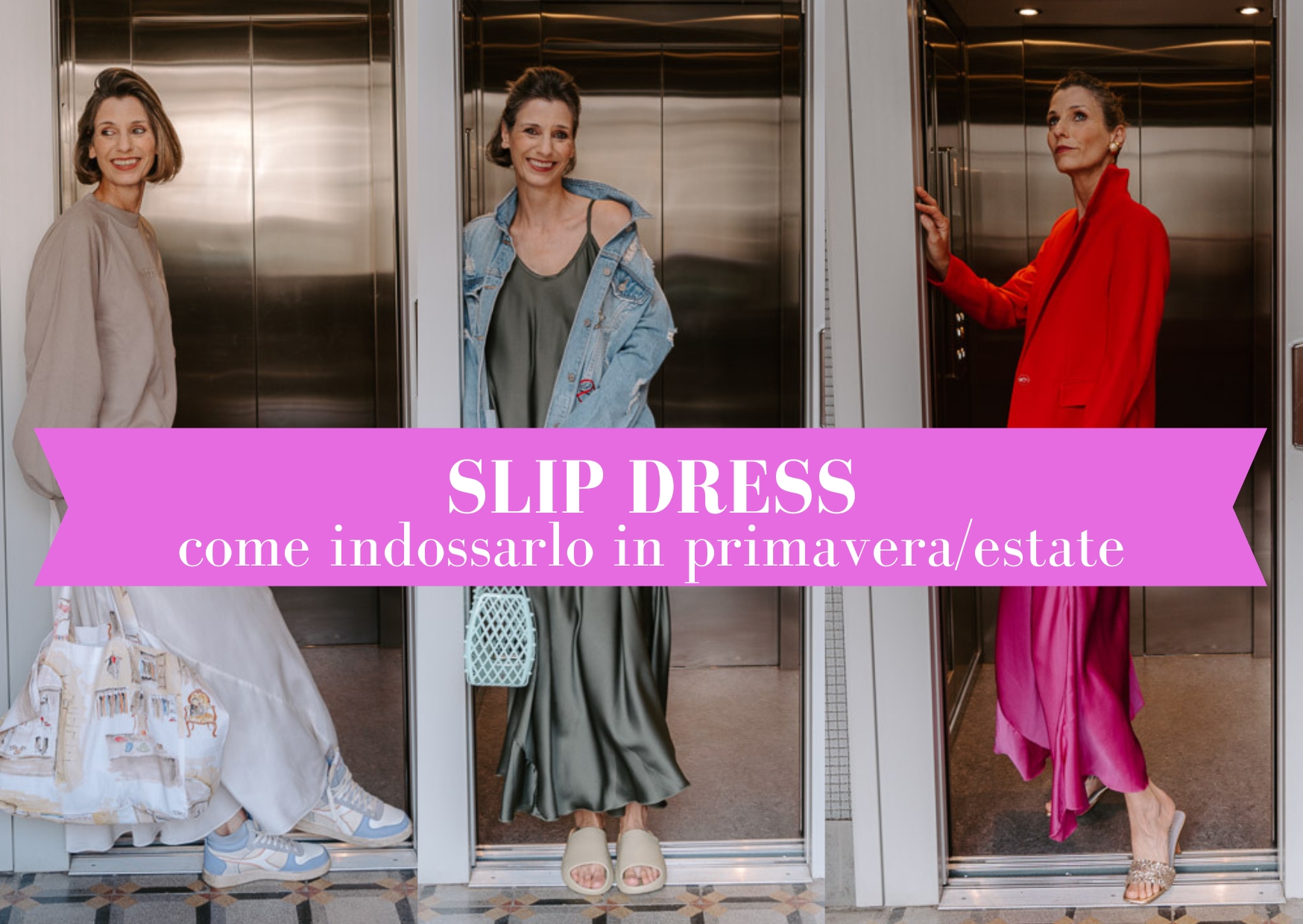 Come indossare uno slip dress in primavera estate Slip dress per donne ...